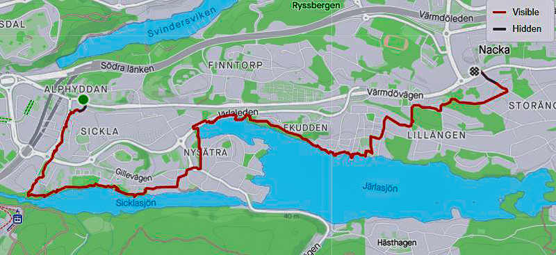 WW - Sickla – Nacka Stadshus :: WWalkers